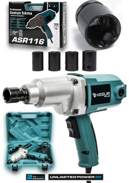 Assur Plus Elektrikli 900W 300NM Somun Sıkma Sökme Makinesi Fiyatı