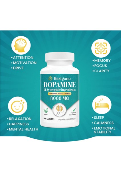 Basigano Natural Dopamine Supplement For Energy, Focus, Fiyatı