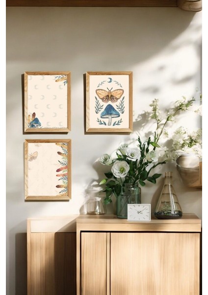 Bebekokusu 3 Parça (15x20) Uv Baskı Mdf Kelebek Mantar Fiyatı