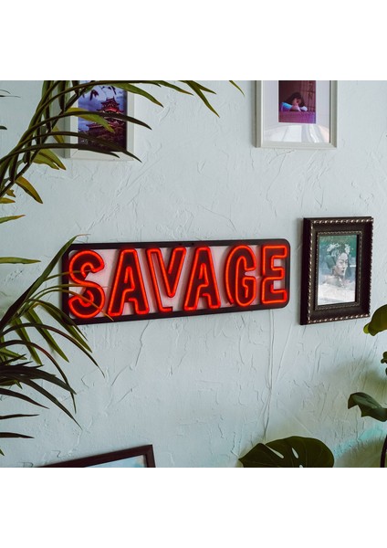 Savage Neon Süsü -Metal Üzerine Dekoratif Renkli Işıklı Fiyatı