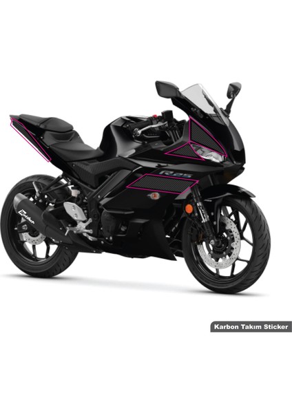Yamaha YZF-R3/R25 Karbon Takım Sticker Etiket Modeli Fiyatı