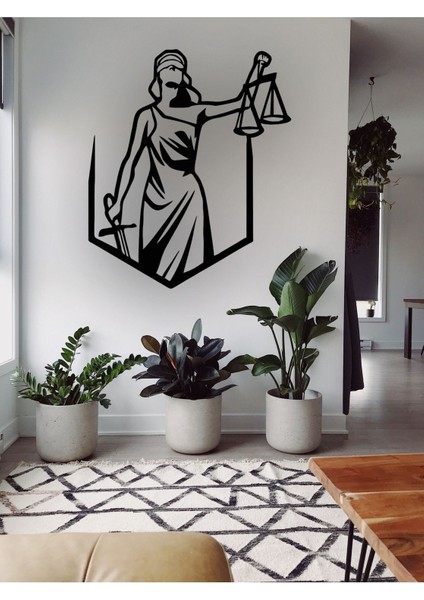 Adalet Terazisi Themis Metal Duvar Tablosu Hediyelik Hukuk Fiyatı