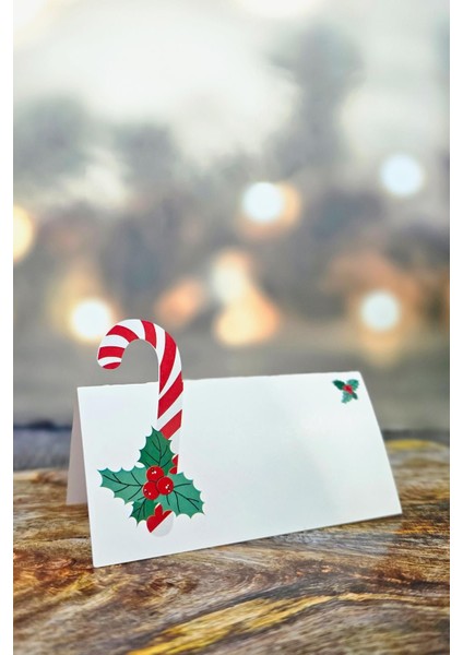 Tekno Trust Candy Cane Isimlik Kartı - Baston Şeker Yılbaşı Fiyatı