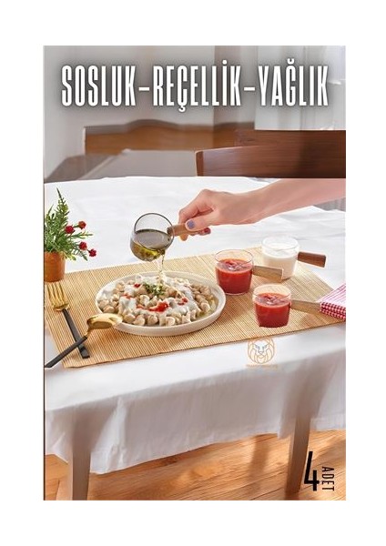 Turk Reçellik Sosluk 4 Lü Ahşap Saplı Mika - MRK2389-9218 Fiyatı