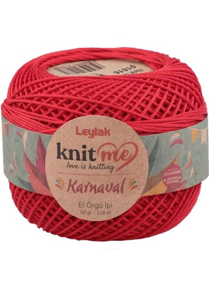 Knit Me Karnaval El Örgü Ipi Kırmızı 01616 50 Gr. Fiyatı