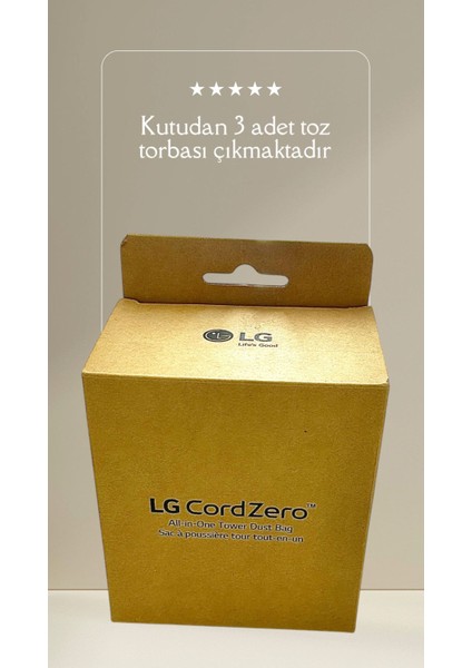 LG A9 Kablosuz Dikey Süpürge 3'lü Toz Torbası (cordzero dust Fiyatı