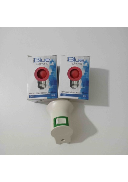 Blue Lighting 2 Adet Kırmızı Ampul ve 1 Adet Anahtarlı Duy Fiyatı
