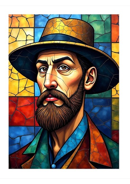 Ekart Mozaik Stili Van Gogh Mdf Poster 18CM x 27CM Fiyatı