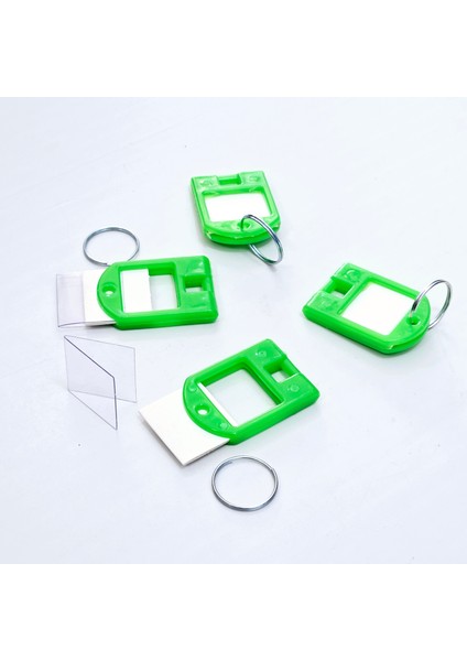 100X Anahtarlık Kare Plastik Etiket Kimlik Pvc Li Isimlik Fiyatı