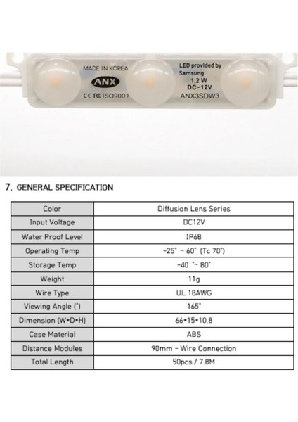 Modül LED 10000K 120LM 12V 1,2W Samsung Fiyatı - Taksit Seçenekleri