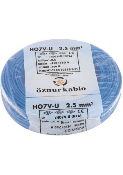 Mm2 Nya Kablo Tek Damar Mavi Kablo 100M Fiyatı - Taksit Seçenekleri