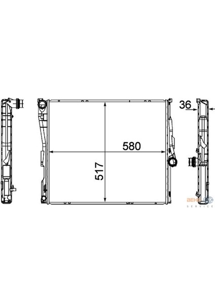 Mahle Motor Su Radyatoru Bmw N47 N46 M54 M57 E83 13 Fiyatı