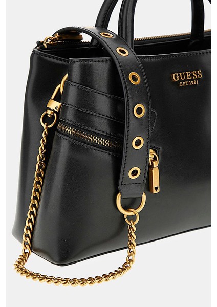 Guess Kadın Trissa Fermuarlı El Çantası - Siyah Fiyatı