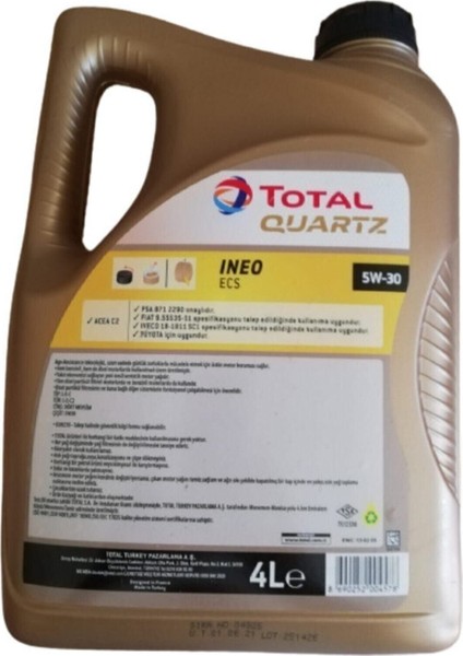 Quartz Ineo Ecs 5W-30 4l Yeni Ürün Tek Ebat Fiyatı