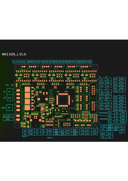 Mks Gen-L V1.0 Kontrol Kartı Için 3D Yazıcı Anakartı Ramps Fiyatı
