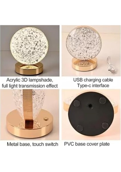 Gece Işığı Dimerli LED Lambası Dokunmatik Renkli Masa 3 Mod Fiyatı