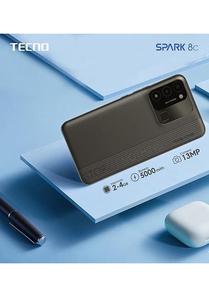 Spark 8c 64GB Siyah (Tecno Türkiye Garantili) Fiyatı