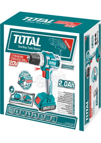 Totoal TDLI20024 20V Li-Ion Akülü Matkap Tek Akülü Fiyatı