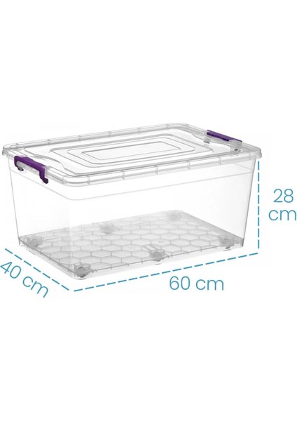 Plastil Lüx Tekerlekli Saklama Kabı Kutusu Plastik 50 Litre Fiyatı