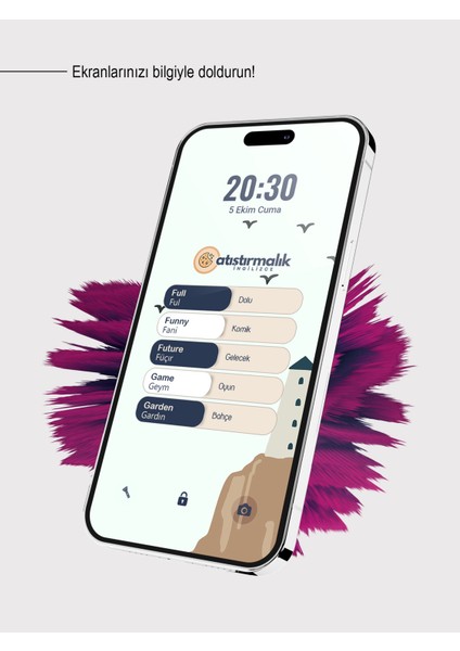 Kids A1 Ingilizce Kelimeler - Kilit Ekranı Arka Plan Tema 3 Fiyatı