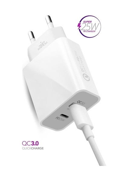 Powerway HW25 25W Type-C Qc 3.0 Type-C-Usb Şarj Aleti Fiyatı