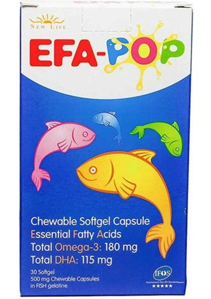 New Life Efa-Pop Balık Yağı Içeren Takviye Edici Gıda 30 Fiyatı
