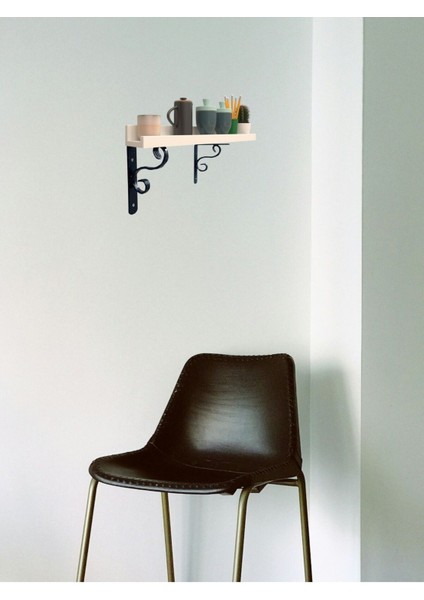 2 Adet Modern Raf Altı Siyah Dekoratif Demir Raf Ayağı L Fiyatı