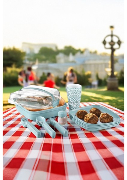 Lovely Piknik Seti 6 Kişilik 32 Parça / Bej Fiyatı