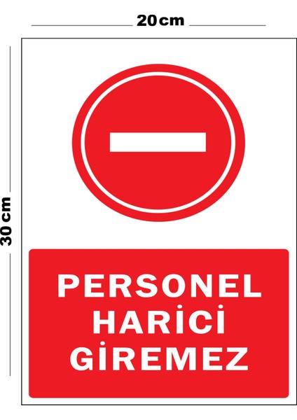 Metal Personel Harici Giremez 20CM x 30CM A4 Büyüklüğünde Fiyatı