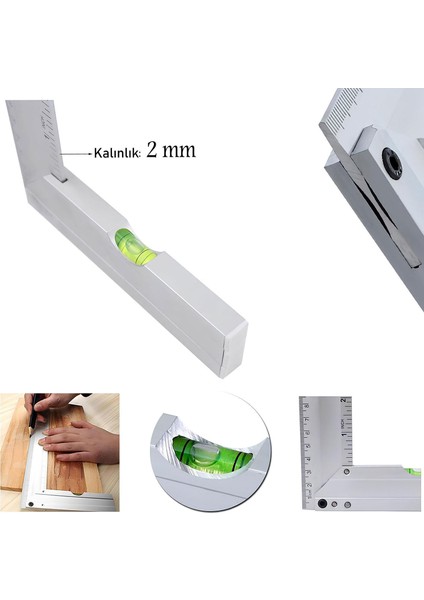 Su Terazili Alüminyum L Gönye Cetvel Ölçme Ölçüm Kaynak Fiyatı