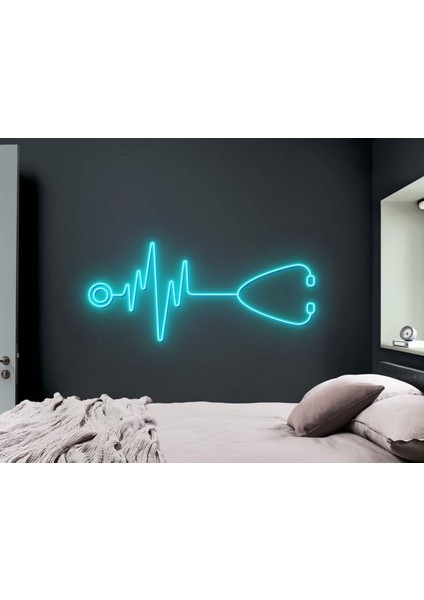 90 cm Kumandalı Neon LED Tasarım Duvar Dekor Aydınlatması Fiyatı