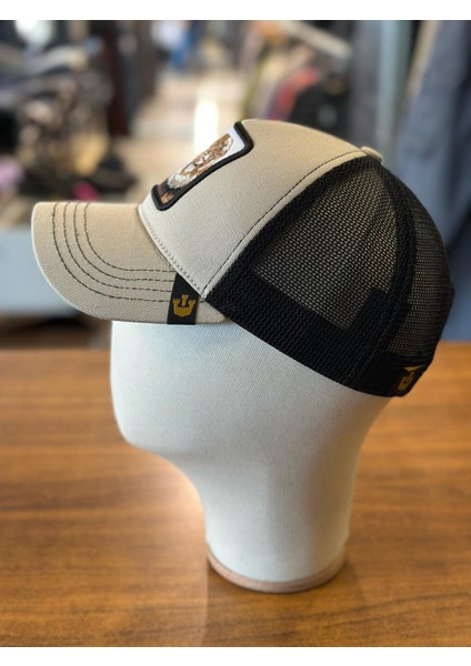 Hamze Gorin Model Aslan Figür Bej Siyah Fileli Cap Şapka Fiyatı