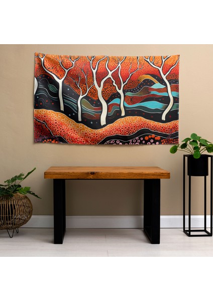 Aborijin Outback Manzara Duvar Örtüsü - Pamuk Sırt, Fiyatı