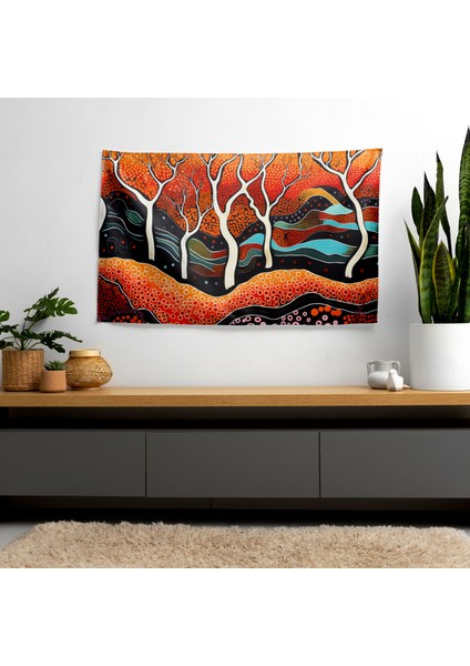 Aborijin Outback Manzara Duvar Örtüsü - Pamuk Sırt, Fiyatı