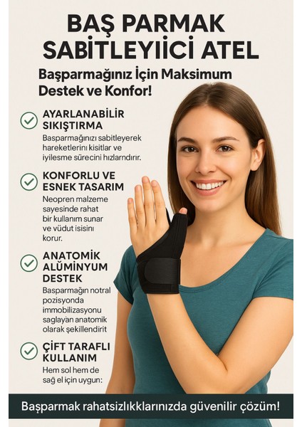 Başparmak Destekleyici Sabitleme Ateli - Dequervain Sendromu Fiyatı