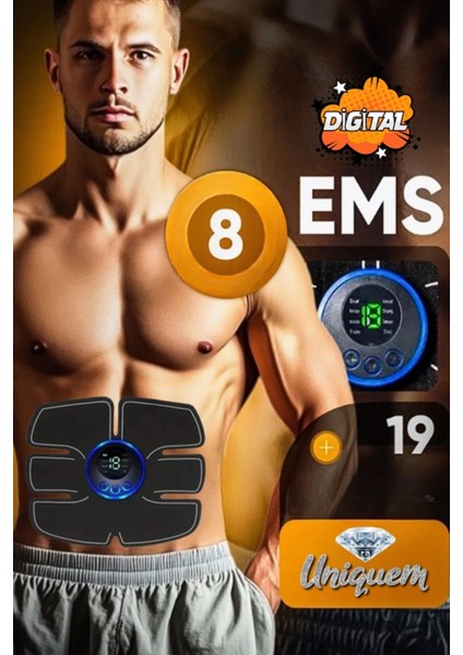 Dijital Karın Kası Geliştirici Göbek Kas Ems USB Kablosuz Fiyatı