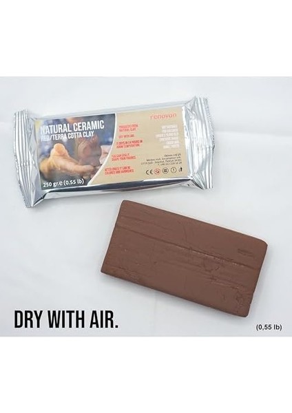 Seramik Kil Hamuru, Kırmızı Terra/cotta 250 gr Fırınlamaya Fiyatı