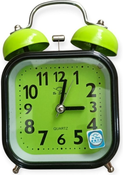 Çalar Saat Alarmlı Masa Saati Işıklı Analog Saat Yeşil Renk Fiyatı