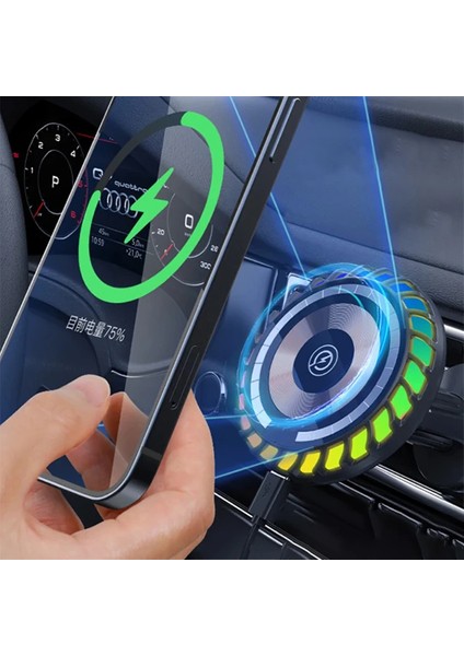Ally W06 Magsafe Rgb 15W Kablosuz Hızlı Şarj Cihazı ve Araç Fiyatı