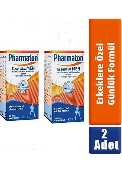 Asfstore Pharmaton Essential Men 30 Tablet 2 Adet Fiyatı