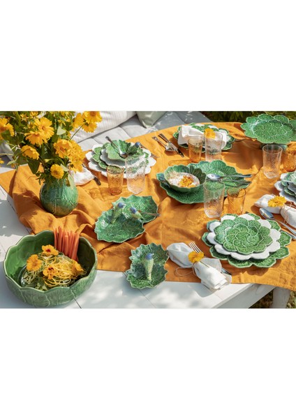 Bordallo Pinheiro Geranium Yeşil Seramik Servis Tabağı 22 Cm Fiyatı