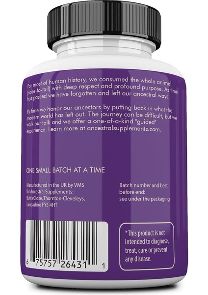 Ancestral Supplements Grass Fed Beef Brain 500 Mg 180 Kapsül Fiyatı