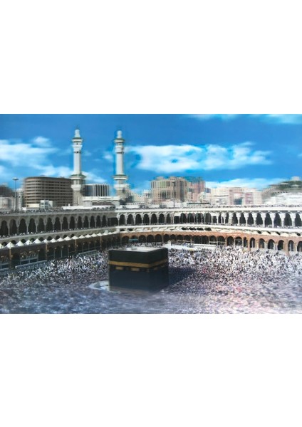 3 Boyutlu Resim Ekstra Çözünürlüğe Sahip Kabe Resmi Mekke Kitabı