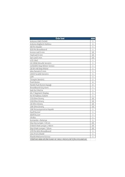 Robotik Arduino Ide ile Uyumlu Uno R3 Full Başlangıç Seti Fiyatı