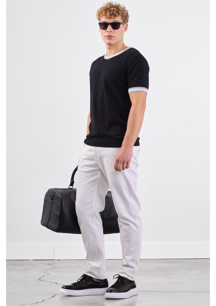 Dufy Siyah Erkek Slim Fit Düz O Yaka Triko - 104656 Fiyatı