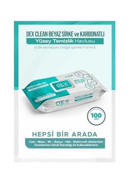 Mena Rise Dex Clean Yüzey Temizlik Havlusu 100'LÜ Fiyatı