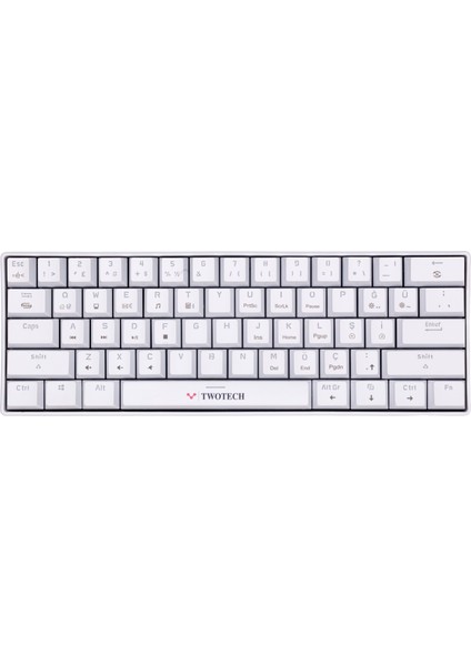 TWOTECH Rgb Beyaz Mekanik Oyun Klavyesi Red Switch - Oyuncu Fiyatı