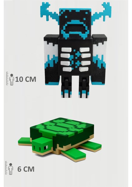 Minecraft Warden ve Turtle Kaplumbağa Set Hareketli Eklemli Fiyatı