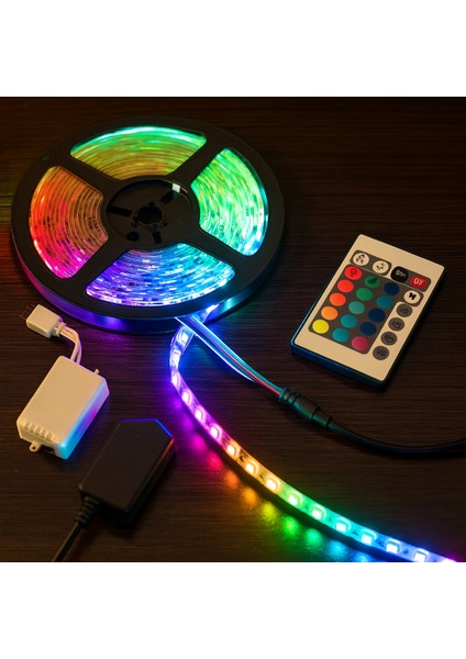 Sara Rgb Şerit 54 LED Kumandalı USB Bağlantılı Fiyatı