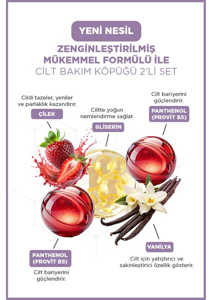 Icon Care Cilt Bakım Köpüğü Vanılla CREME100 ml + Strawberry Fiyatı
